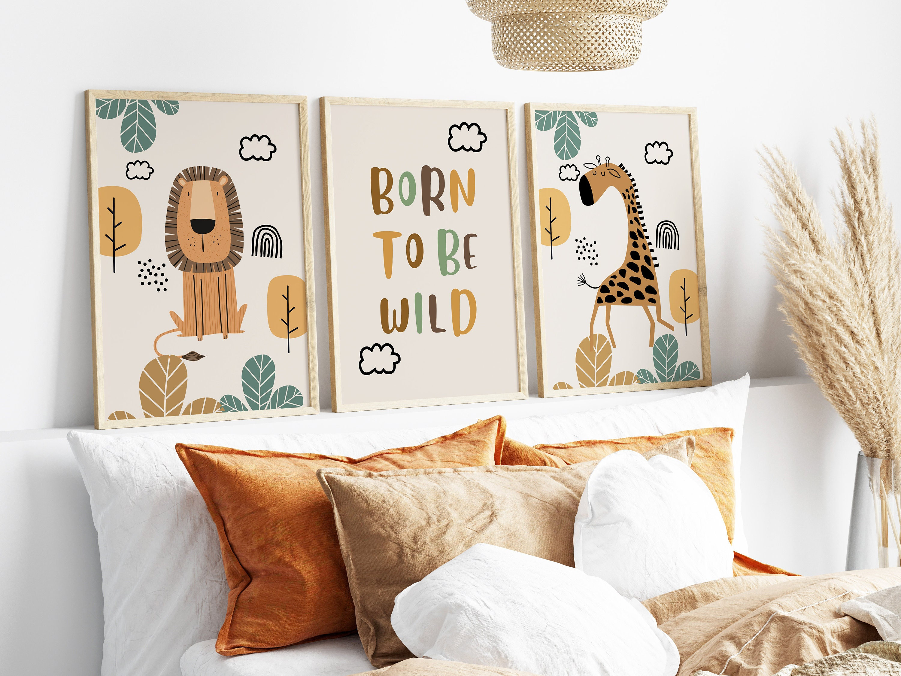 Set of 3 Safari Animal Prints,safari Animals,jungle Animals,african ...