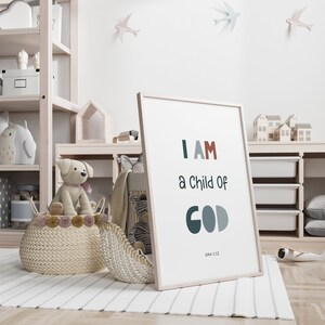 Set of 6 Christian Nursery Wall Art,bible Verse Wall Art,scripture Wall ...