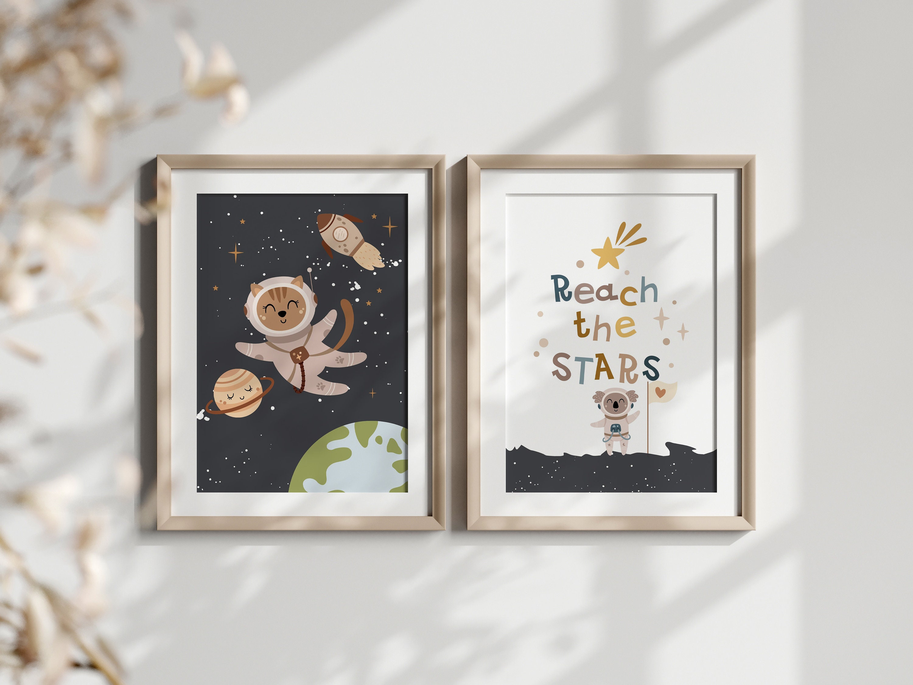 Space Print Set of 3boy Nursery Printspace Nursery - Etsy