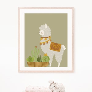 Llama and Cactus Nursery Decor Set of 3 Prints,llama,llama Baby Shower ...