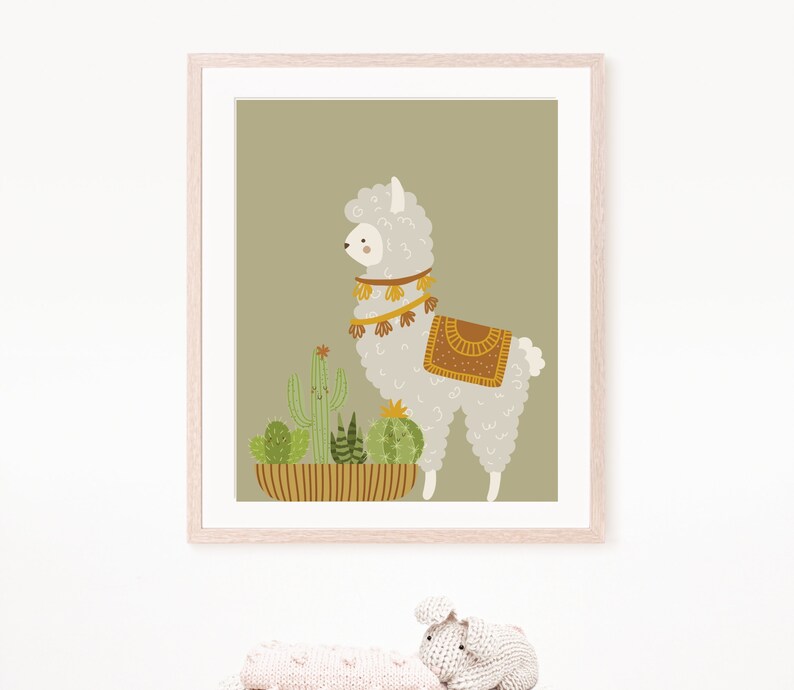 Llama and Cactus Nursery Decor Set of 3 Prints,llama,llama Baby Shower ...