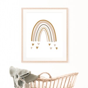 Boho Nursery Print Set of 3,nursery Decor Neutral,rainbow Sun Nursery ...