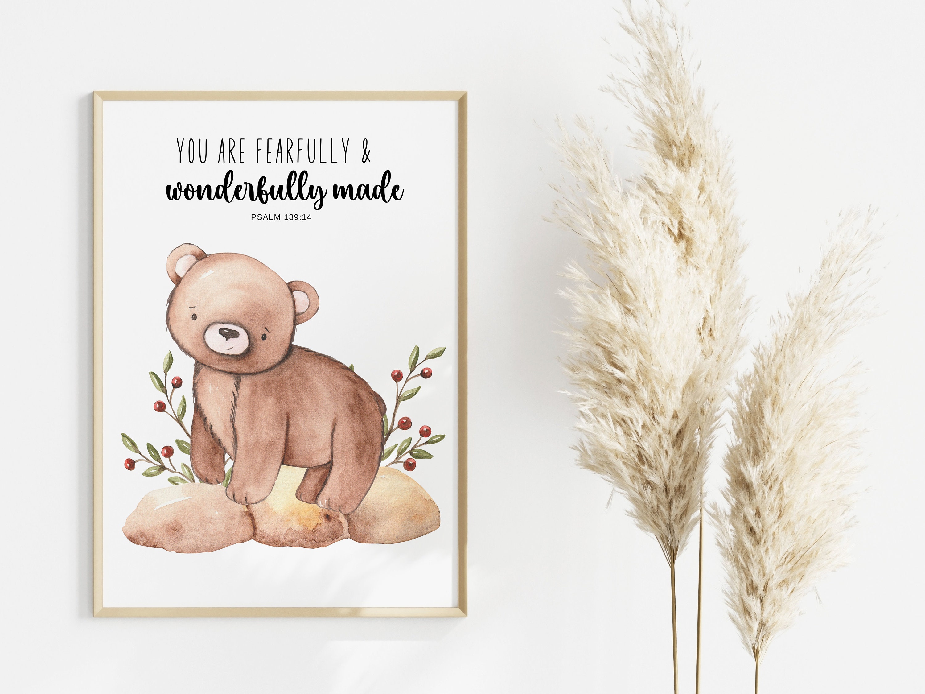 Set of 3 Christian Nursery Wall Art,bible Verse Wall Art,scripture Wall ...