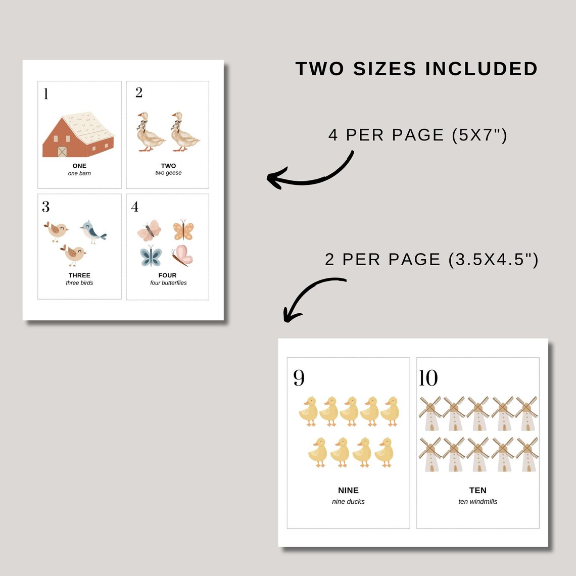 Numbers Flash Cardseducational Cardsmontessori Flash - Etsy