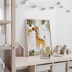 Set of 6 Printables Safari Nursery Animals,safari Animal Prints,baby ...