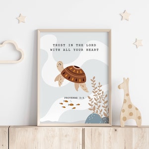 Set of 3 Christian Nursery Wall Art,bible Verse Wall Art,scripture Wall ...