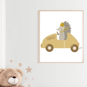 Set of 6 Car Prints,car Nursery Decor,playroom Wall Art,car Art Prints ...