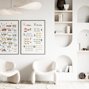 Vehicle Alphabet and Numbers Prints,abc Poster,alphabet Poster,abc ...