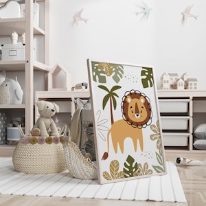 Set of 6 Printables Safari Nursery Animals,safari Animal Prints,baby ...