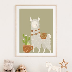 Llama and Cactus Nursery Decor Set of 3 Prints,llama,llama Baby Shower ...