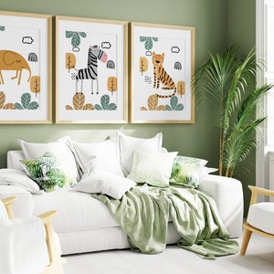 Set of 6 Safari Animal Prints,safari Animals,jungle Animals,african ...