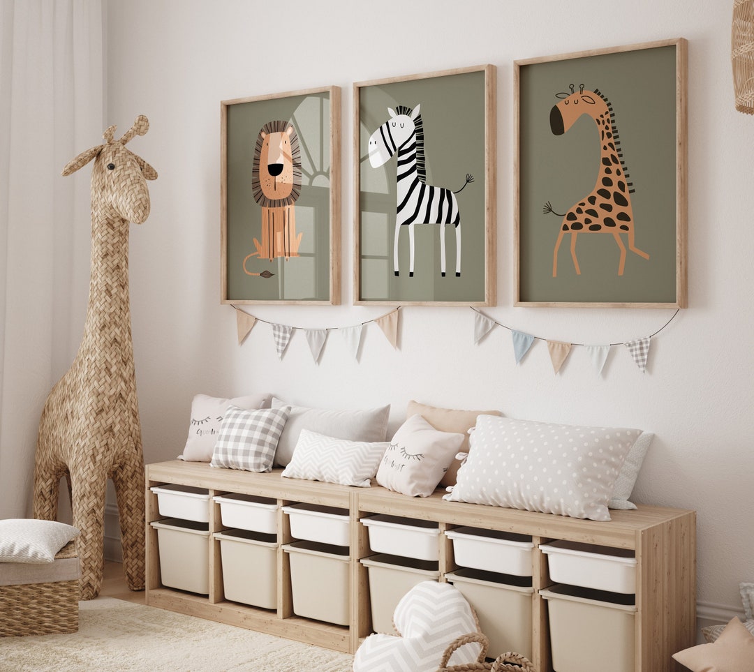 Set of 3 Safari Animal Prints,safari Animals,jungle Animals,african ...