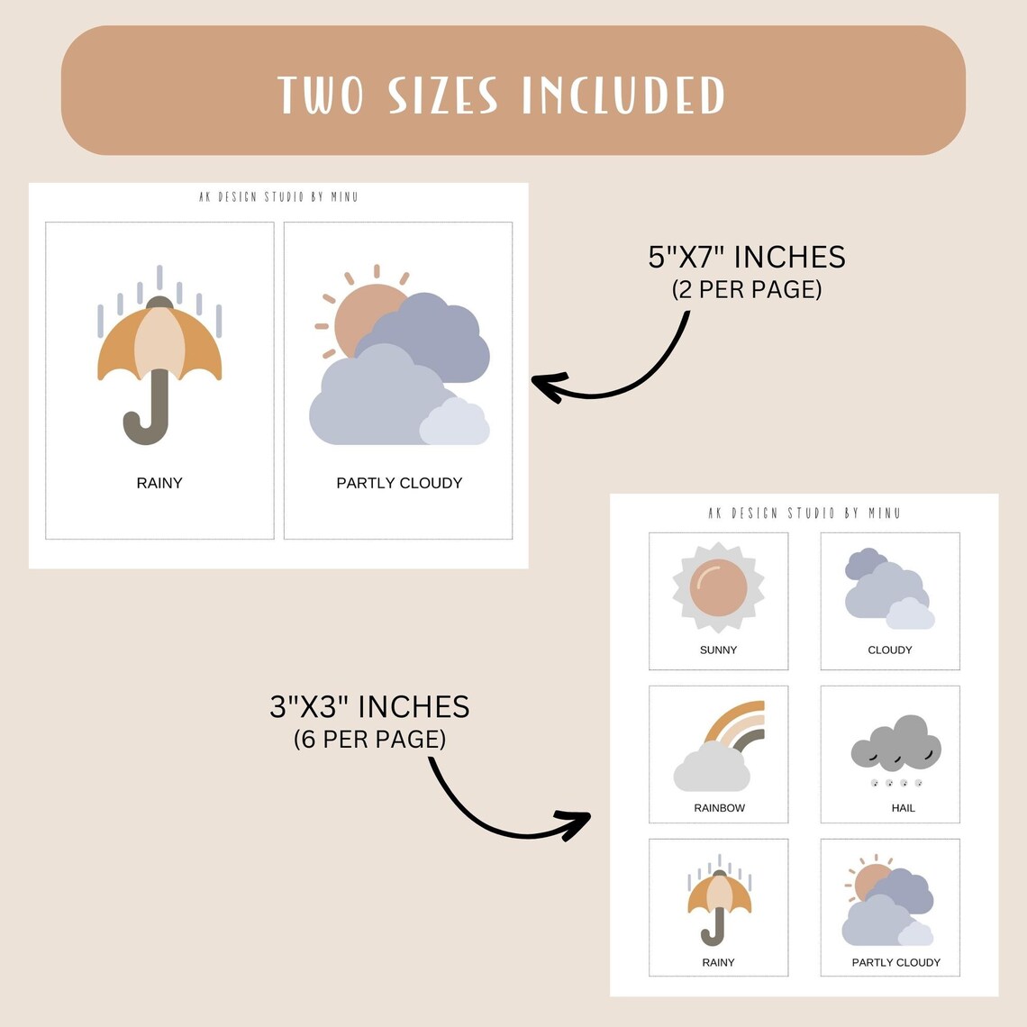 12 Weather Cards,preschool Printables,weather Printable,educational ...