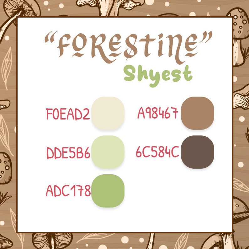 Mushroom Forest Twitch Stream Overlay Package | Customizable | Cozy ...