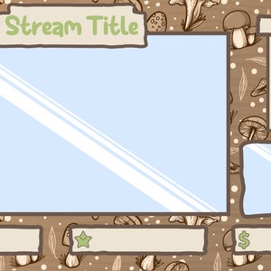 Mushroom Forest Twitch Stream Overlay Package | Customizable | Cozy ...
