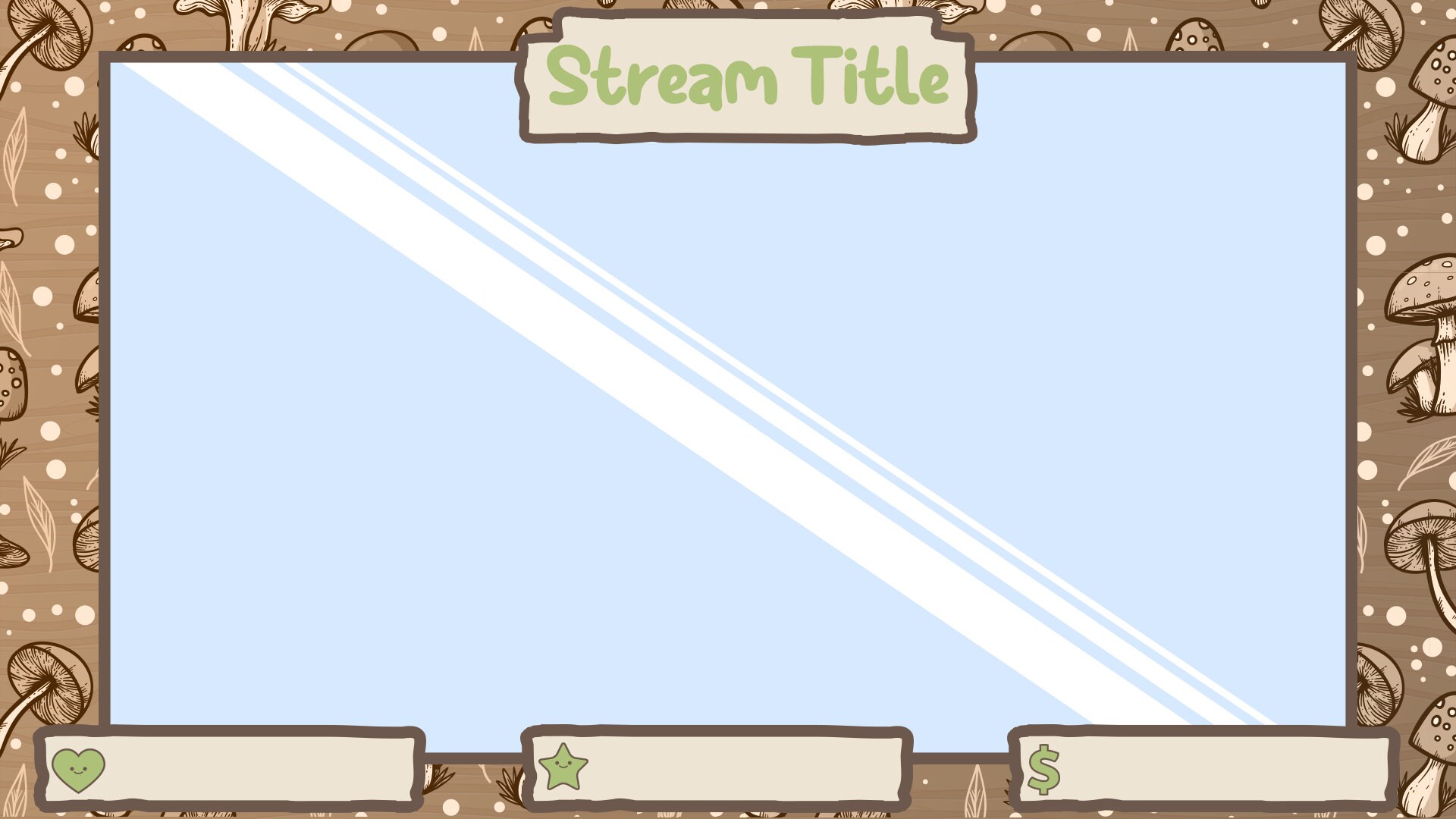 Mushroom Forest Twitch Stream Overlay Package | Customizable | Cozy ...