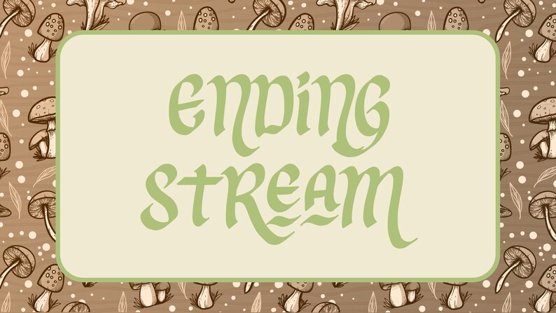 Mushroom Forest Twitch Stream Overlay Package | Customizable | Cozy ...