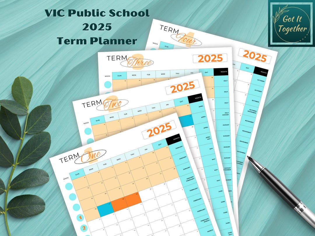 Victoria 2025 School Term Planner With All Holidays Marked | Digital ...