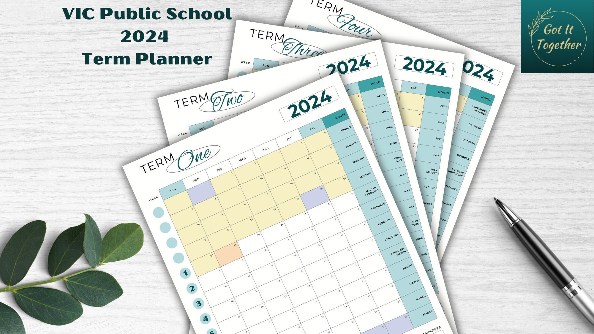 Victoria School Term Planner for 2024 With All Holidays Marked Digital ...