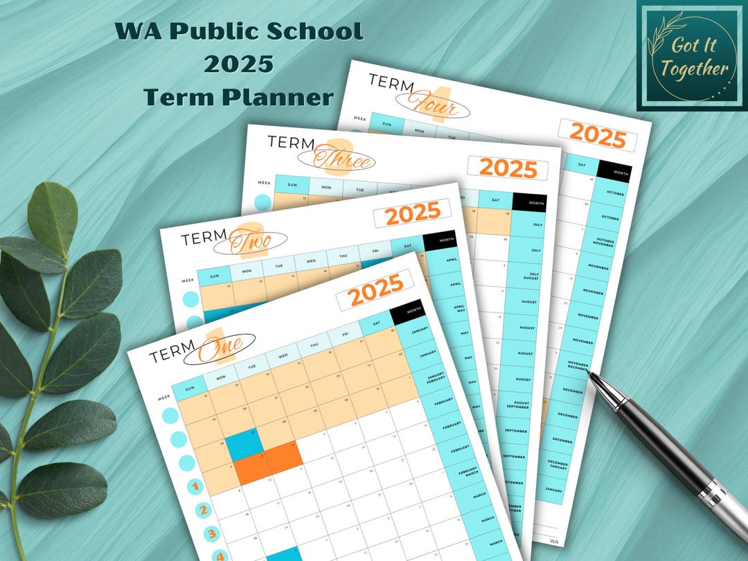 Western Australia 2025 School Term Planner With All Holidays Marked ...