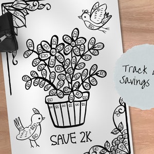 Save 2k While Colouring in Your Savings Tracking Chart | Printable ...