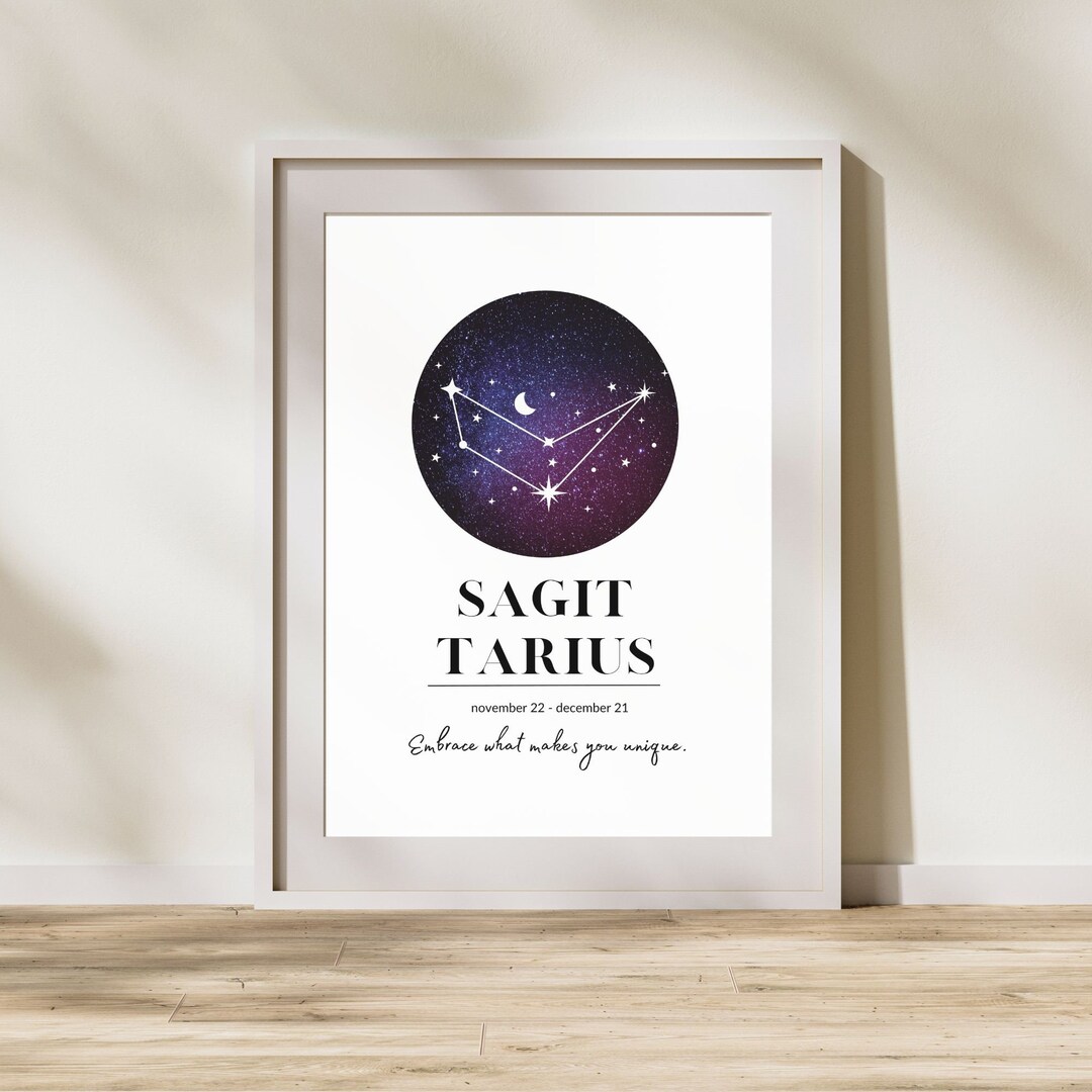 Sagittarius Poster for Sagittarius Birthday Gifts for - Etsy