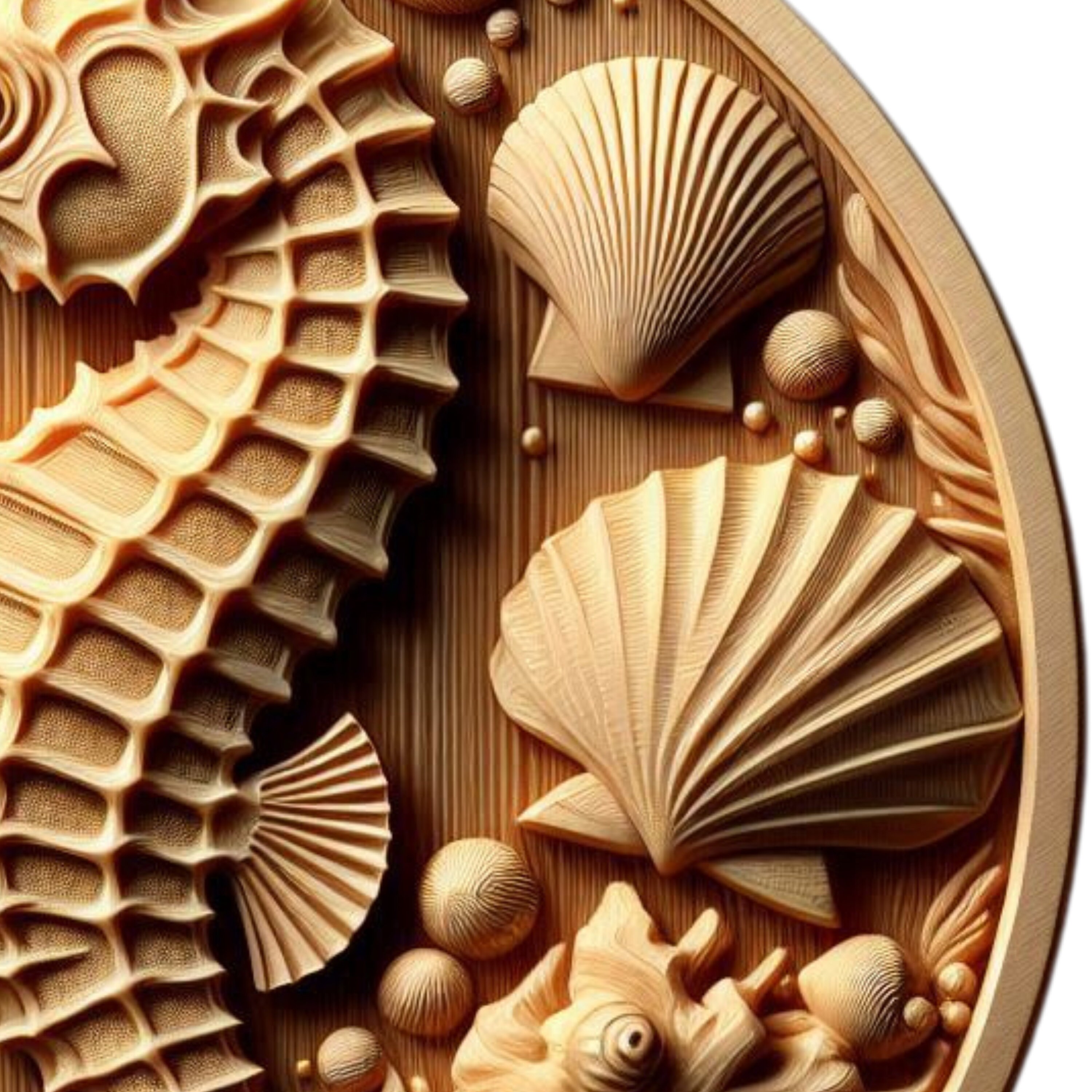 Seahorse 3d Laser Engraved Xtool lightburn 3d Laser Engravingart ...