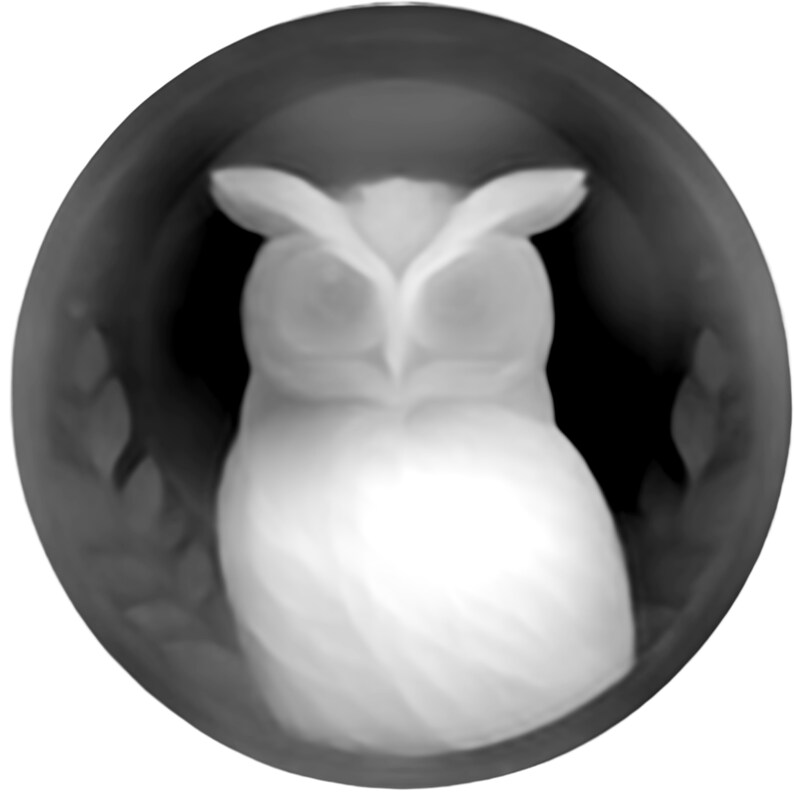 Owl Depth Map Laser Burn PNG 3D Illusion Laser Ready Filewood Engrave ...