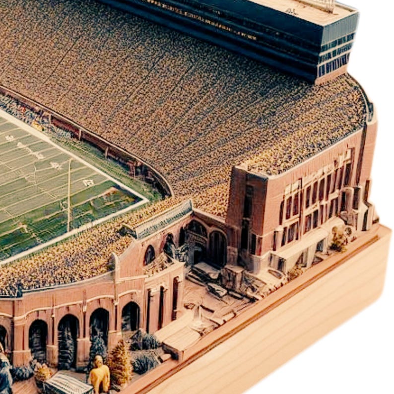 Michigan Stadium 3D Relief STL File | Embossing | Depth, Height Map ...