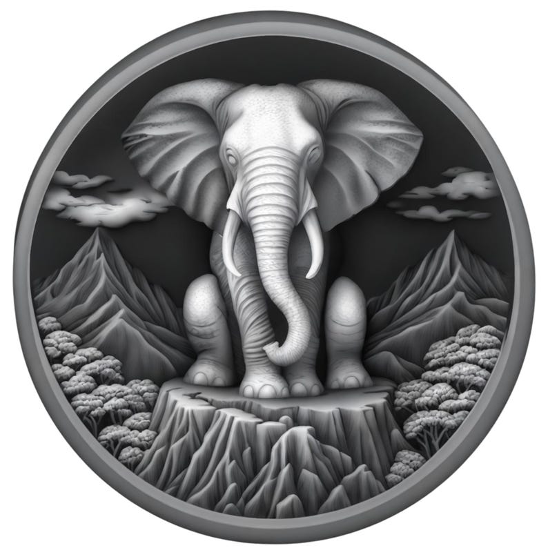 Elephant 3D Illusion | Depth Map | Laser Burn | Laser File | Digital | Xtool | Glowforge ...