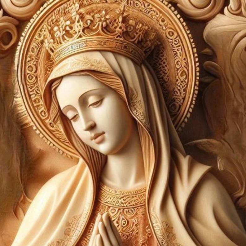 Virgin Mary 3D Relief STL File | Embossing | Depth, Height Map | Resin ...