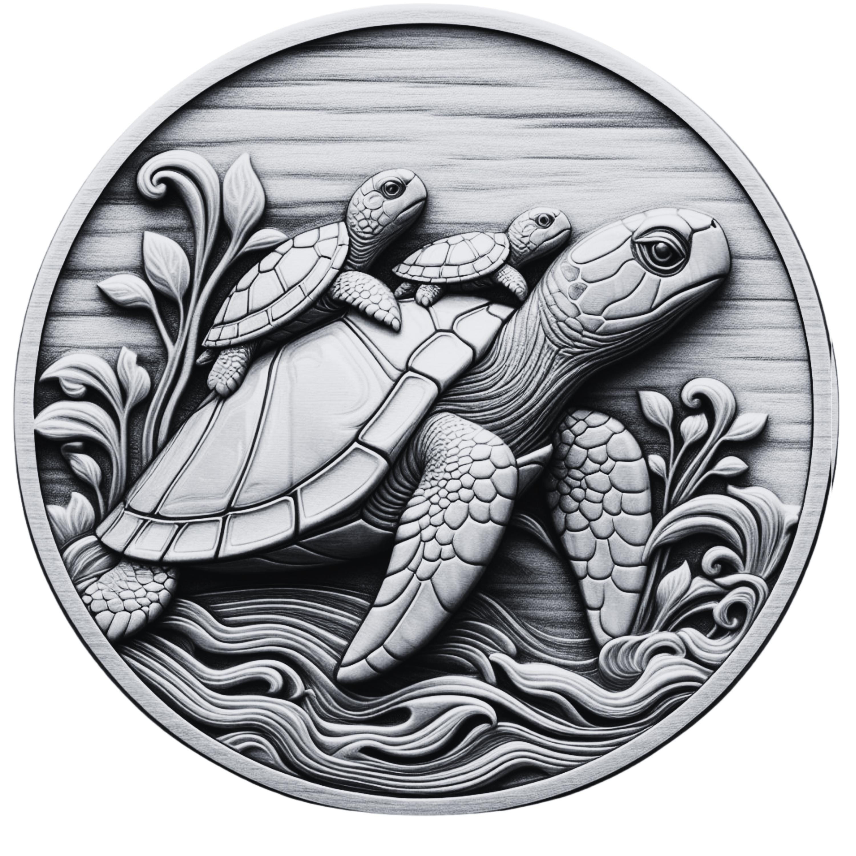 Turtle | Kids 3D Laser Engraving | Depth Map | Height Map | Xtool | PNG ...