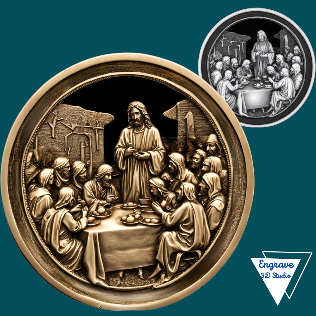 Last Supper Laser Engraving File: Jesus Christ, Depth Map (digital File ...