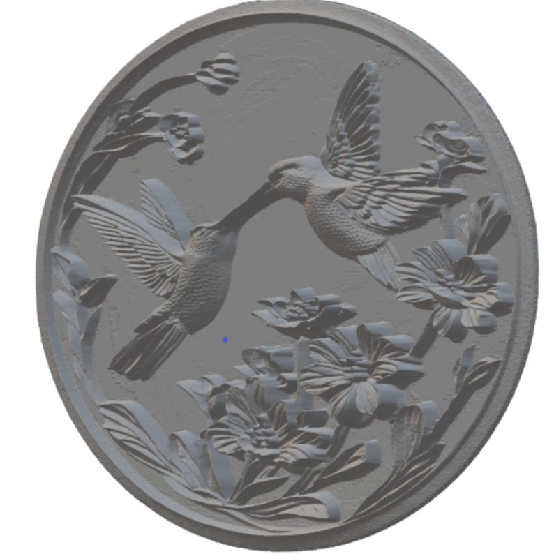 Hummingbirds 3D Relief STL File | Embossing | Depth, Height Map | Resin ...