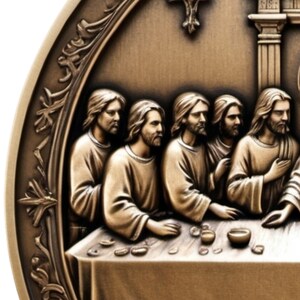 The Last Supper Coin Depth Map: STL File, 3D Laser Engrave File, Jesus ...