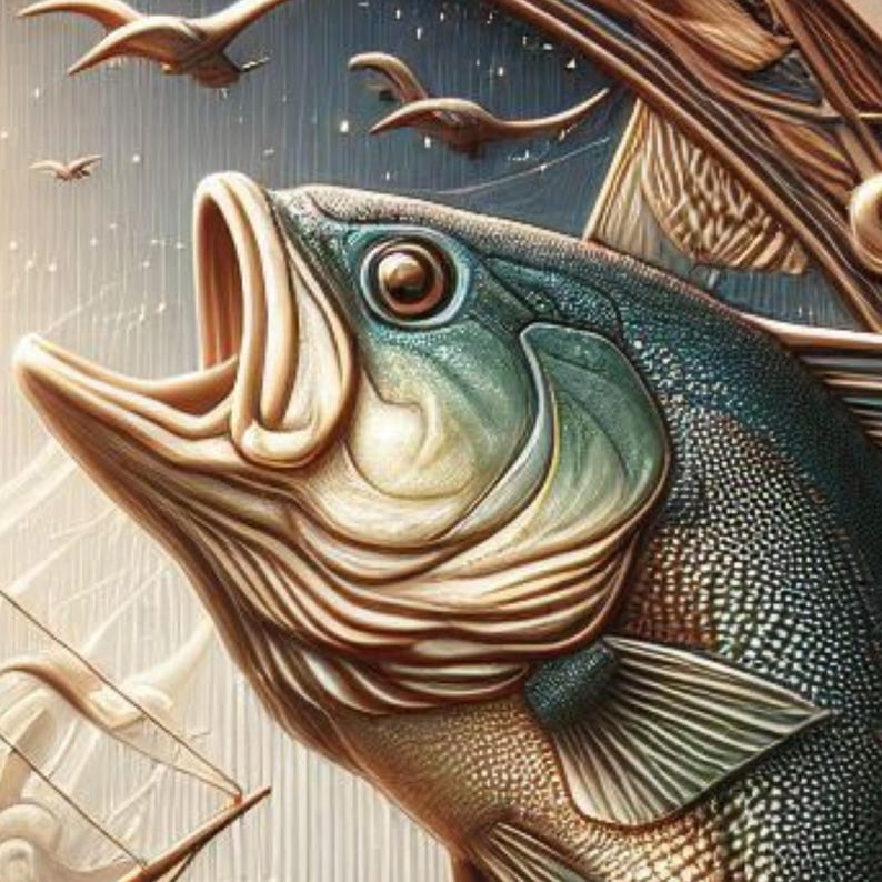 Fish Depth Map | Laser Burn | PNG | 3D Illusion | Laser File | Wood ...