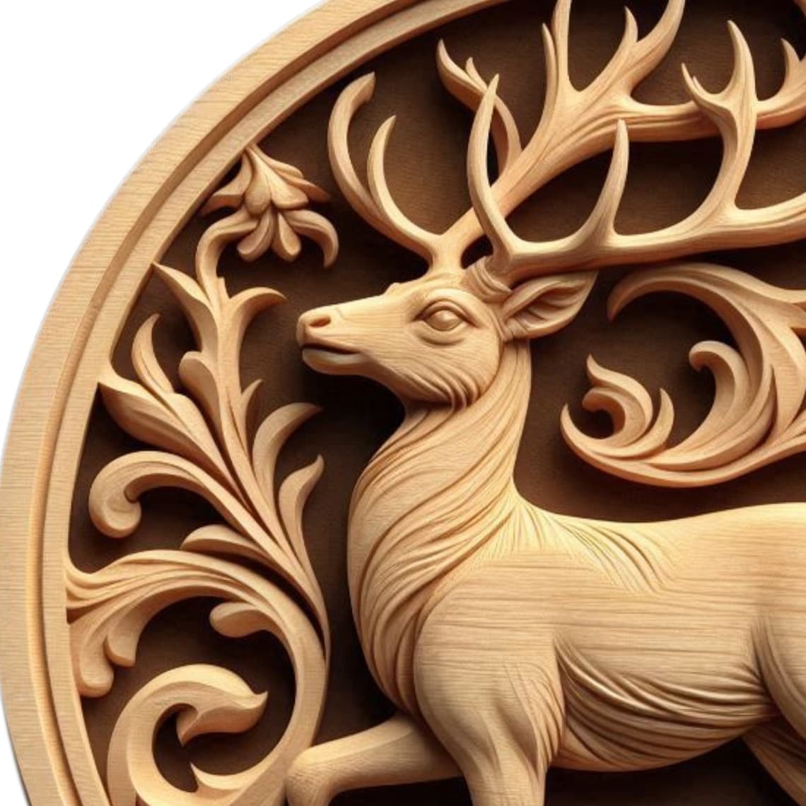 Deer Coin Depth Map Heigh Map 3D Laser Engrave Xtool stl File PNG ...