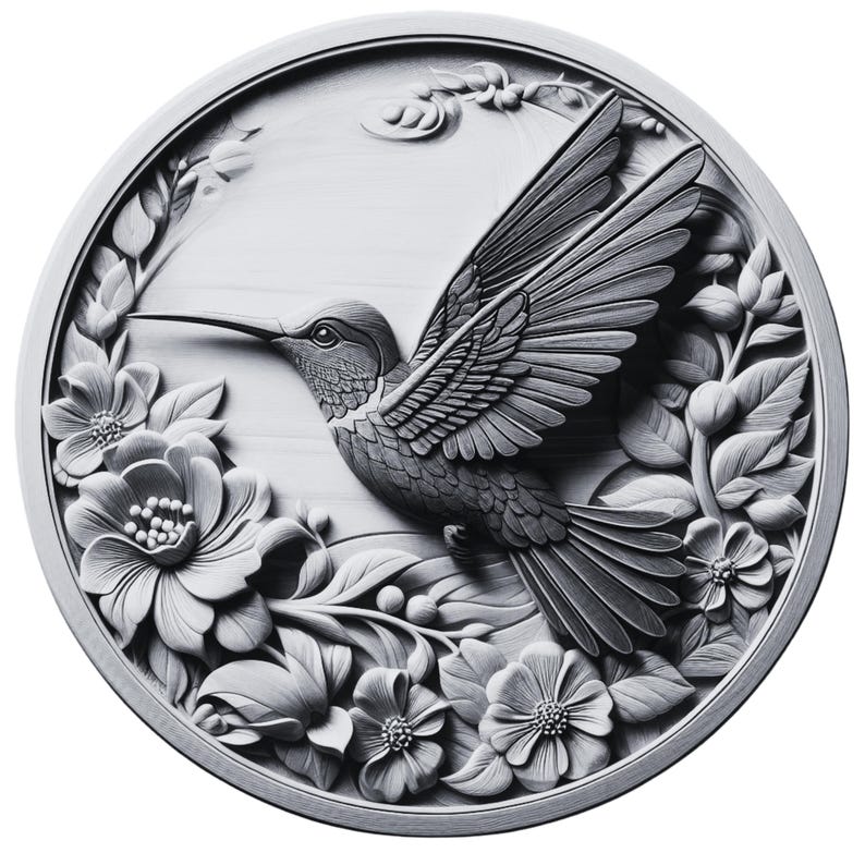 Hummingbird 3D Laser Cut Depth Map Height Map 3D Laser Engraving Xtool ...