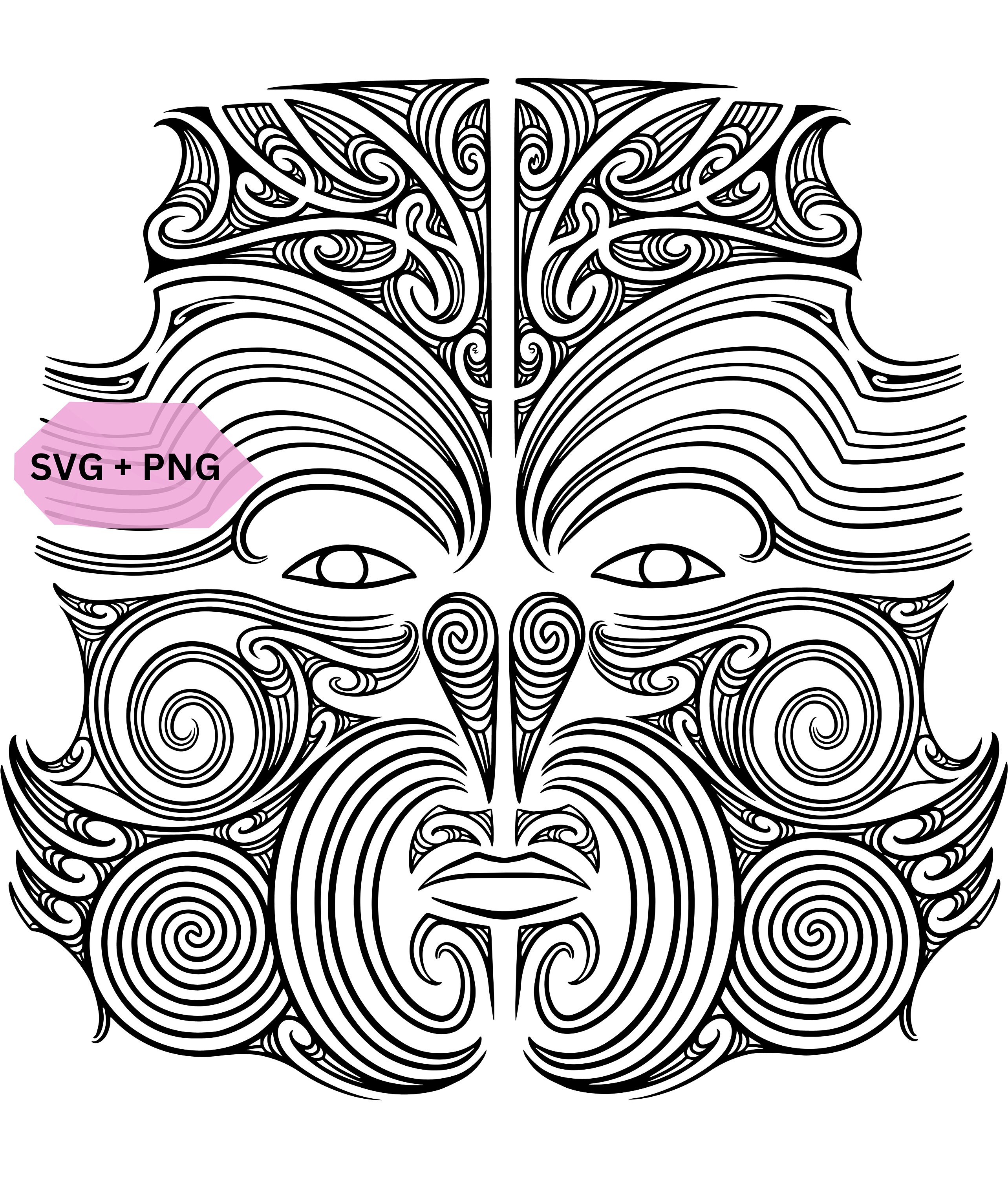 Polynesian Face Tattoos Svg Tattoos Design SVG New Zealand Tattoos ...