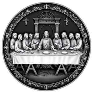 The Last Supper Coin Depth Map: STL File, 3D Laser Engrave File, Jesus ...