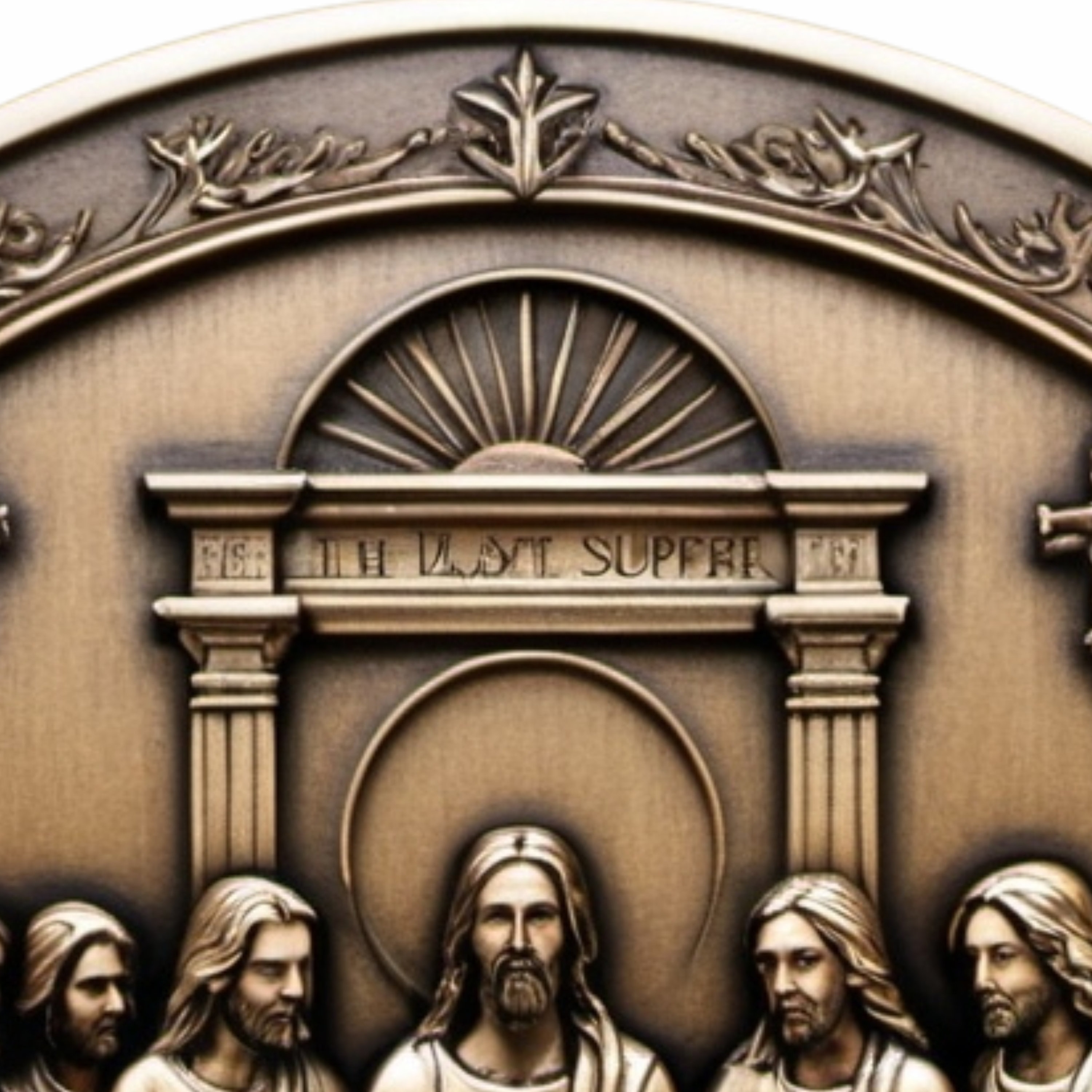 The Last Supper Coin Depth Map Heigh Map3d Laser Engravextool Lightburn ...