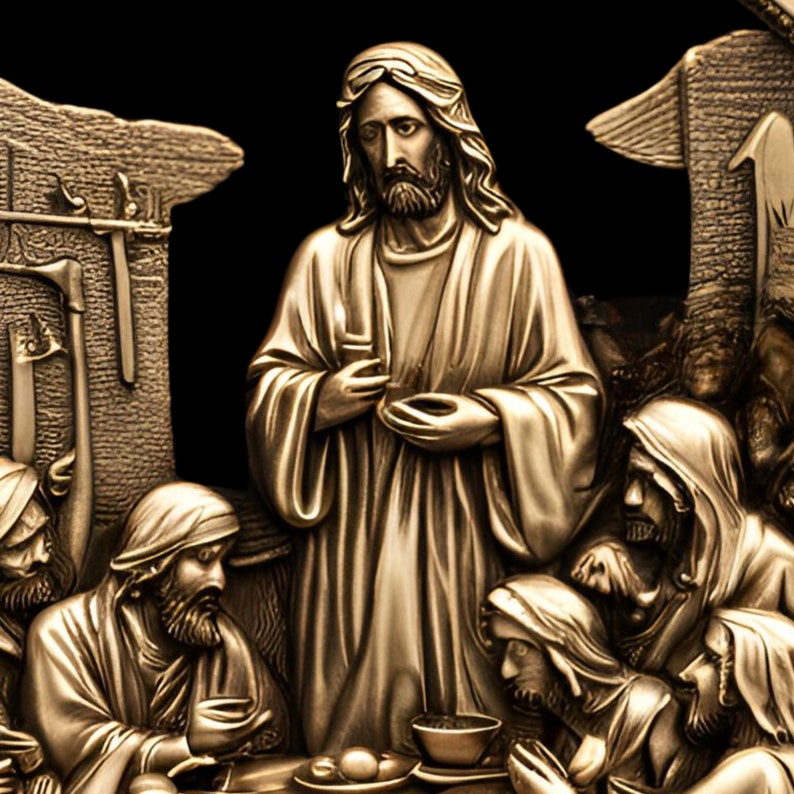 The Last Supper Jesuschrist Religious Design lightburn 3d Laser ...