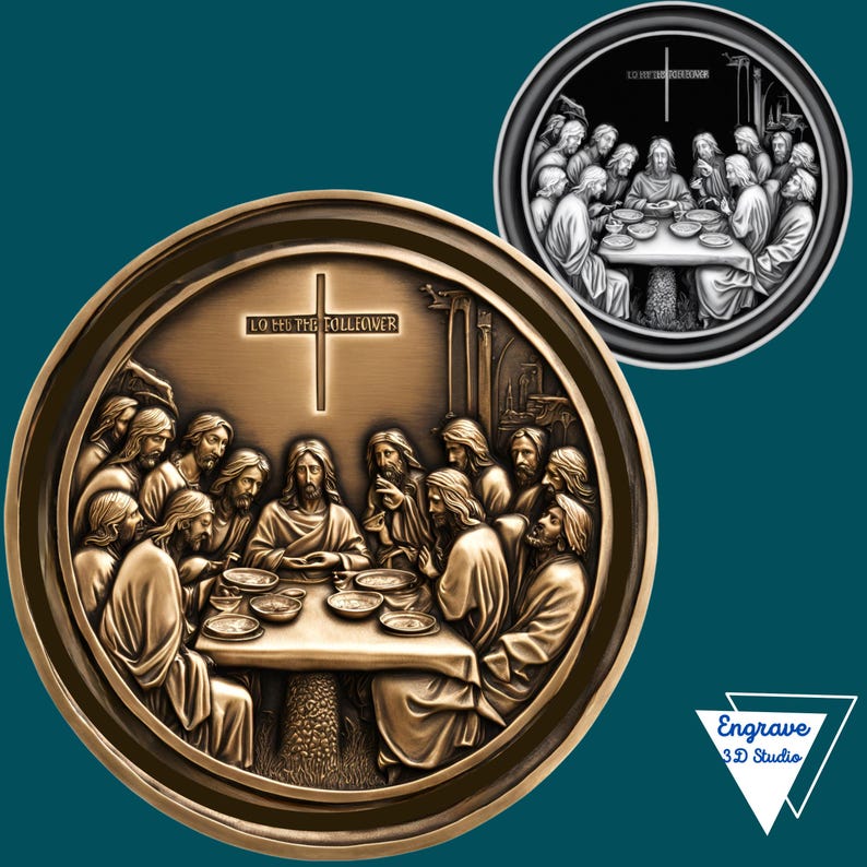 The Last Supper 3D Laser Engraved File: Jesus Christ Art (digital ...