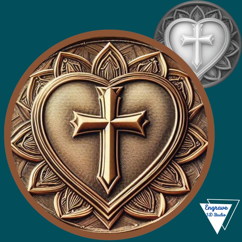 Crucifix Jesus 3D Relief STL File | Embossing | Depth, Height Map ...