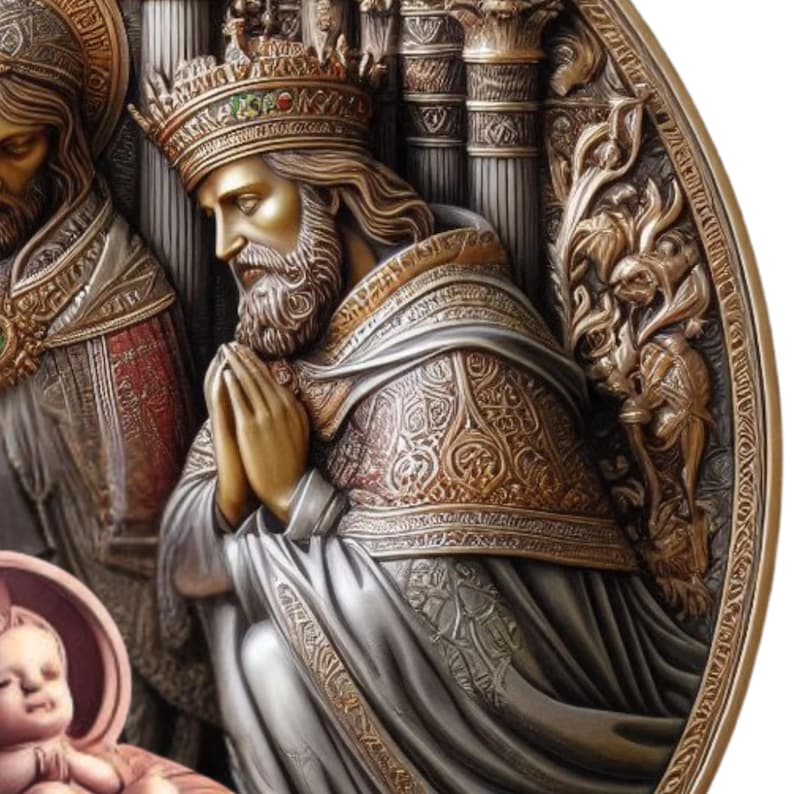 Jesus Nativity 3D Relief STL File | Embossing | Depth, Height Map | CNC ...