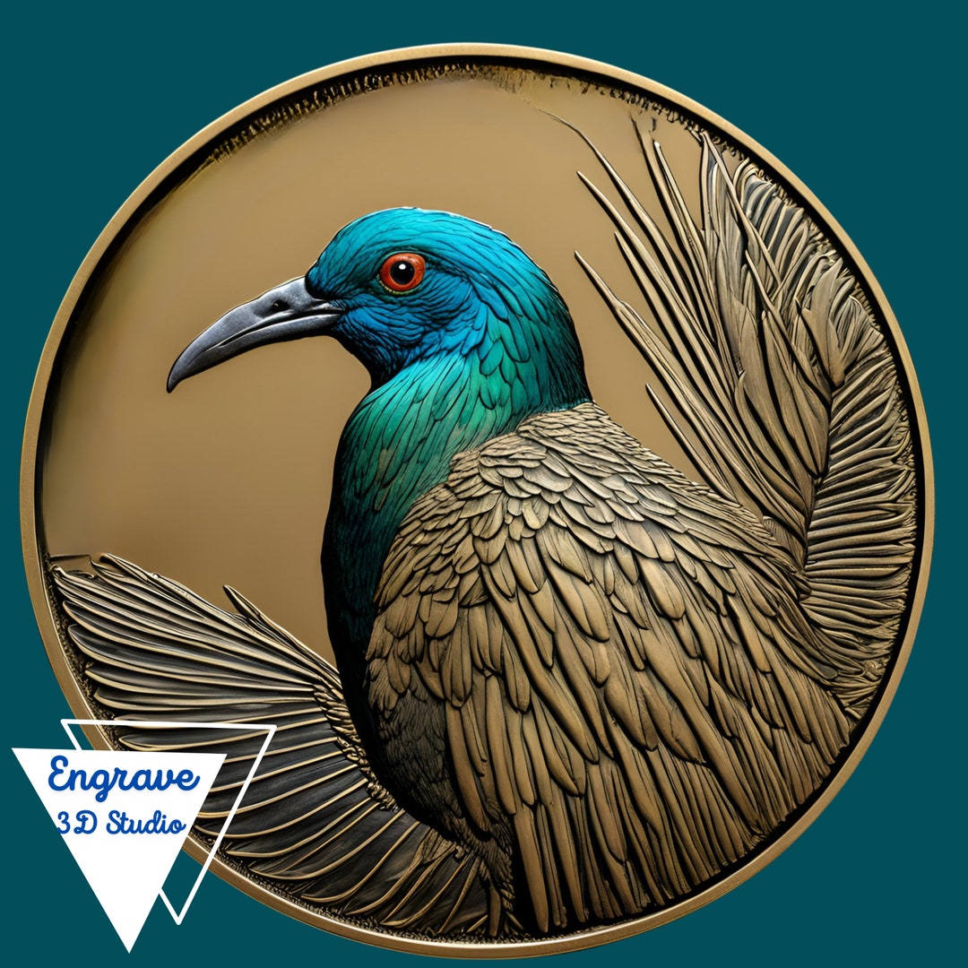 Coin Depth Map Heigh Map 3D Laser Engrav Xtool PNG File lightburn BMP ...