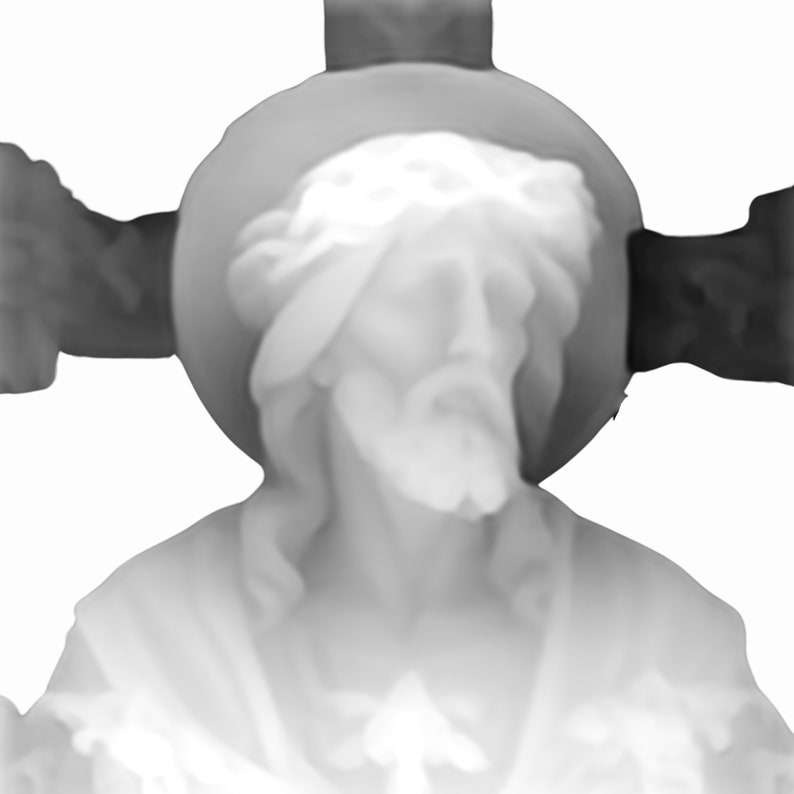 Crucifix Jesus Depth Map Laser Burn PNG 3D Illusion Laser File Wood ...