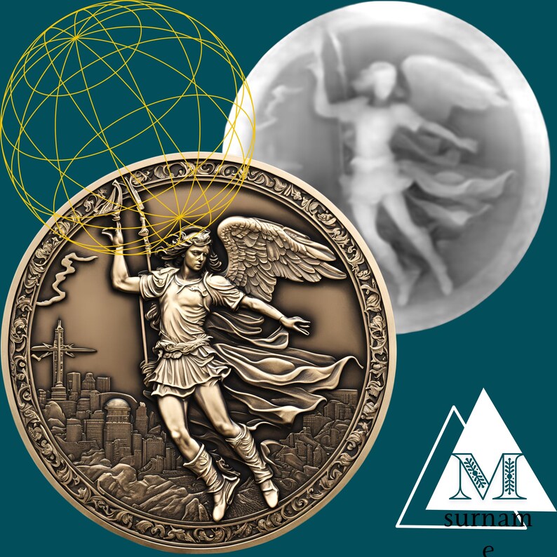 Saint Michael 3d Laser Engraving Height Map Religious Sign for ...