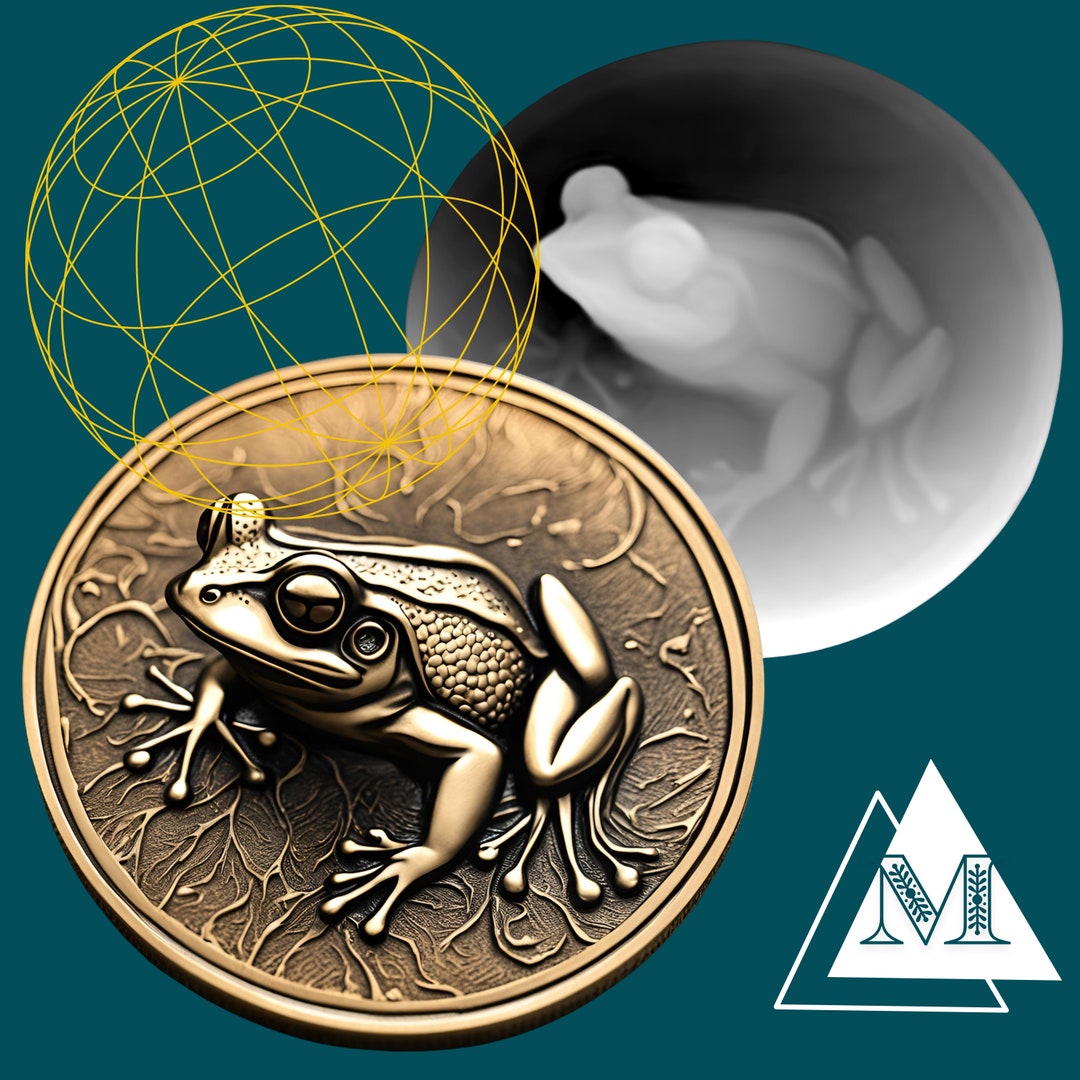 Coin Depth Mapheigh Map3d Laser Engravextoolstl File lightburn 3d Laser ...