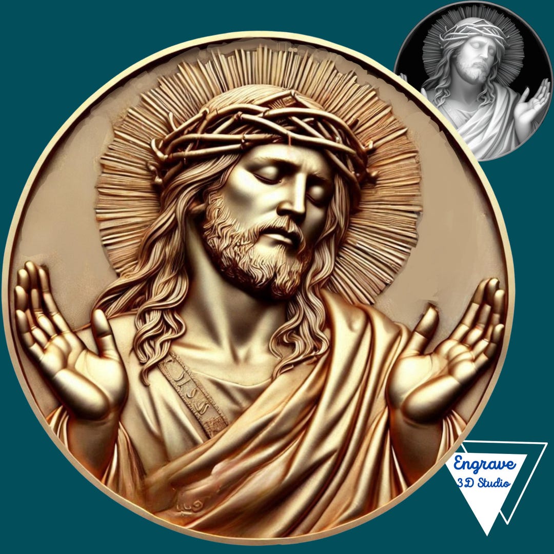 Jesus Christ 3D Illusion | Depth Map | Laser Burn | Laser Ready File ...